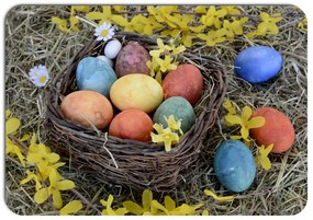 Velikonoční prostírání - 021, Nabarvená vajíčka