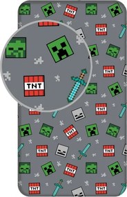 Jerry Fabrics Prostěradlo Minecraft We Got This 90x200x25 cm