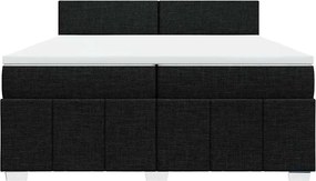 Box spring postel s matrací černá 200x200 cm textil 3289470