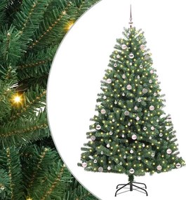 Umělý Skládací Vánoční Strom Zelená 240 cm PVC a kov 3395507