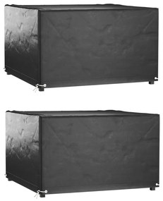 Plachty na zahradní nábytek 2 ks s 8 očky 125x125x75 cm čtverec 3155342