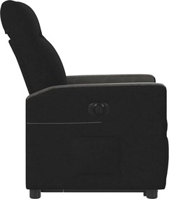 Elektrické zvedací polohovací křeslo černé textil 3324068