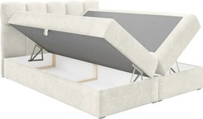 Boxspringová postel, 200x200, smetanová, NEGRY