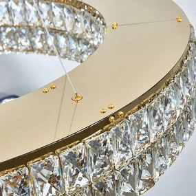Toolight Designové LED osvětlení Crystal + dálkové ovládání LED APP1569-CP Gold 80cm