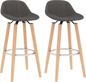 vidaXL Barové židle 2 ks textil [289377] Barva: Tmavě šedá
