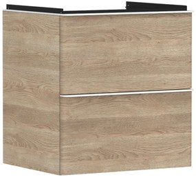 Hansgrohe Xelu Q - Umyvadlová skříňka, 63x58x50 cm, 2 zásuvky, přírodní dub/matná bílá 54025700