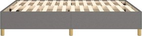 Rám postele s boxspringem tmavě šedá 140 x 200 cm textil 3120962