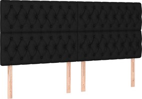 Box spring postel s matrací černá 200x200 cm textil 3137423