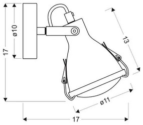Nástěnné bodové svítidlo CRODO 1xE14/40W/230V