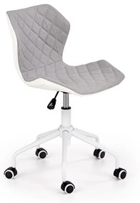 Halmar Dětská židle Matrix 3, bílá/světle šedá