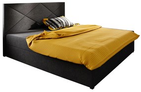 Manželská postel Boxspring 160 cm Fade 4 Comfort (černá) (s matrací a úložným prostorem). 1055905