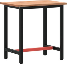 Pracovní stůl 80 x 55 x 81,5 cm masivní bukové dřevo a kov 3188903