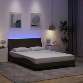 Rám postele bez matrace Hanko tmavě hnědý 140 x 200 cm textil 3310464