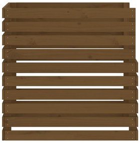 Kompostér medově hnědý 80 x 80 x 78 cm masivní borové dřevo,  822190