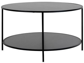 Černý kulatý konferenční stolek s černou deskou ø 80 cm Vita – House Nordic