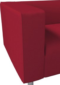 Potah na pohovku IKEA  Klippan 2-místná barva červená látka pletený vzor