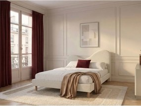 Bílá čalouněná čalouněná dvoulůžková postel s roštem 180x200 cm Celina – Bobochic Paris