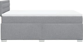 Box spring postel s matrací světle šedá 120 x 200 cm textil 3285869
