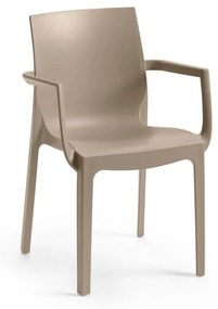 Béžová plastová zahradní židle Emma - Rojaplast