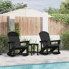 Adirondack Houpací Křesla 2 ks Černá HDPE 3335836