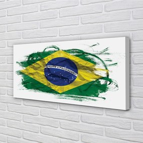 Obrazy na plátně brazilská vlajka 125x50 cm