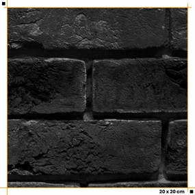 Malvis ® Tapeta Cihly černé Vel. (šířka x výška): 288 x 200 cm