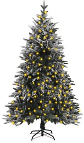 Umělý vánoční stromek s LED diodami a sněhem 180 cm PVC a PE,  3077785 HangarStore.cz