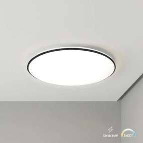 LED Stropní svítidlo HUGO LED/12/18/24W/230V 3000/4000/6500K pr. 30 cm IP54 čer.