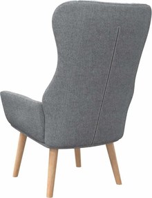 Relaxační křeslo světle šedé textil 341394