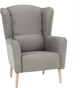 designové křeslo, ušák, látka capuccino/vzor, Tempo Kondela BELEK