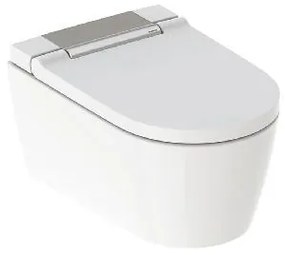 Geberit AquaClean - Elektronický bidet Sela s keramikou, závěsný, Rimfree, SoftClosing, lesklý chrom 146.222.21.1