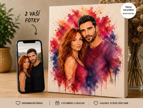 Foto obraz z vlastní fotky na plátno – Akvarelová exploze Rozměry obrazu: 80 x 120 cm
