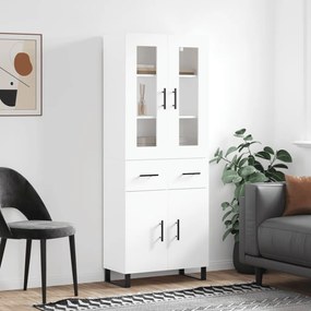 Skříň highboard bílá 69,5 x 34 x 180 cm kompozitní dřevo - Default Title