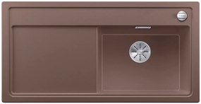Granitový dřez Blanco ZENAR XL 6 S InFino muškát dřez vpravo + skleněná krájecí deska černá, misky a excentr 523952