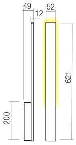 Redo 90870 - LED Venkovní nástěnné svítidlo REFLEXA LED/6W/230V IP54 antracit