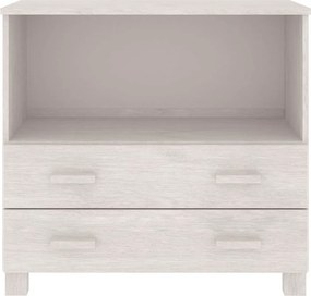 Příborník HAMAR bílý 85 x 35 x 80 cm masivní borovice 340497