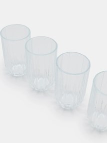Sinsay - Rýhované sklenice 4 ks - clear