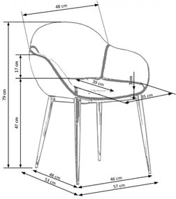 Jídelní židle Seamus / šedá