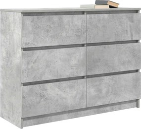 Příborník betonově šedý 100x35x76 cm Dřevěné konstrukce 3328501