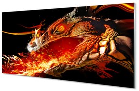 akrylový obraz Ohnivého draka 125x50 cm