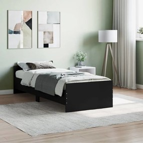 vidaXL Rám postele 75 x 190 cm Small Single kompozitní dřevo [835947] Barva: Černá