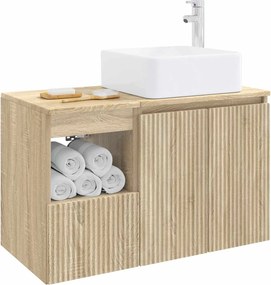 Sada koupelnového nábytku 2 ks Dub sonoma Kompozitní dřevo 3404066