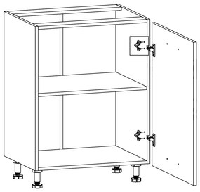 LANGEN au | dolní skříňka D60 | s úchytem | UNI provedení | artisan