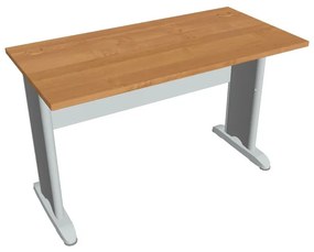 Stůl pracovní rovný 120 cm hl. 60 cm - Hobis Cross CE 1200 Dekor stolové desky: olše, Dekor lamino podnože: šedá, Barva nohou: Stříbrná