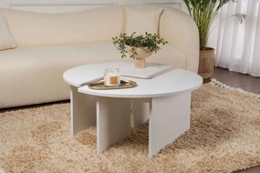 Designový konferenční stolek Zakwani II 90 cm bílý