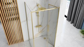 Rea, Rohový sprchový kout REA RAPID FOLD Gold, KPL-09132