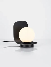 LED černá stolní lampa Kamen