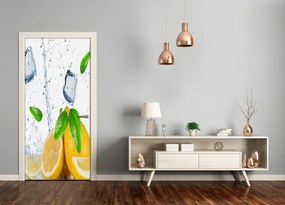 Fototapeta na dveře samolepící citron a led 95x205 cm