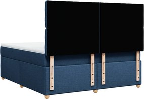 Box spring postel s matrací modrá 180x200 cm textil 3291372