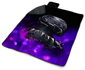 Sablio Plážová deka BLACK PANTHER Fialová luminescence: 200x140 cm